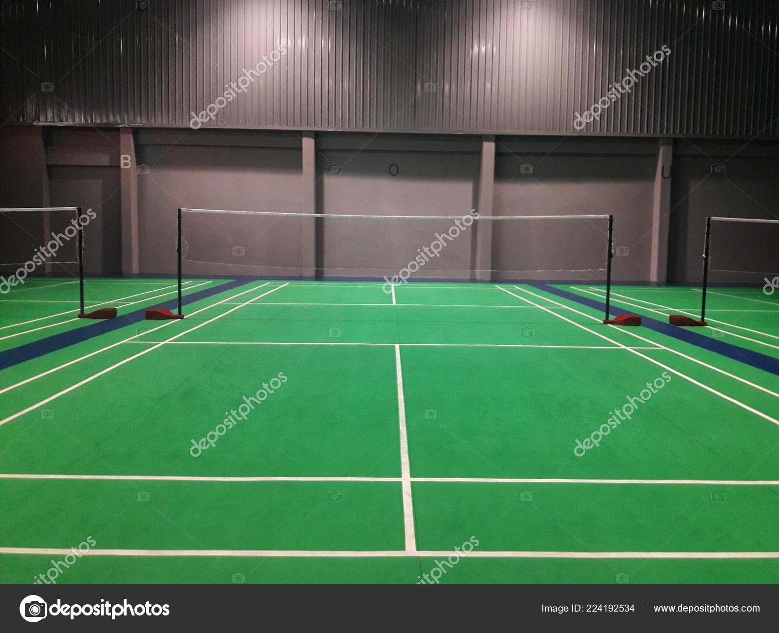 Line Green Badminton Court Stock Photo by ©tooktook 224192534