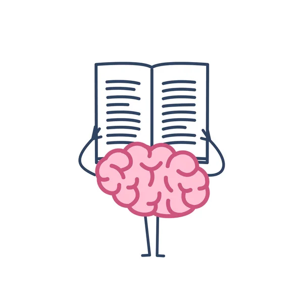 Brain Reading Book Black Background Vector Concept Illustration ...