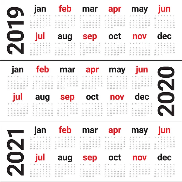7,246 Calendar 2019 2020 Vectors, Royalty-free Vector Calendar 2019 ...