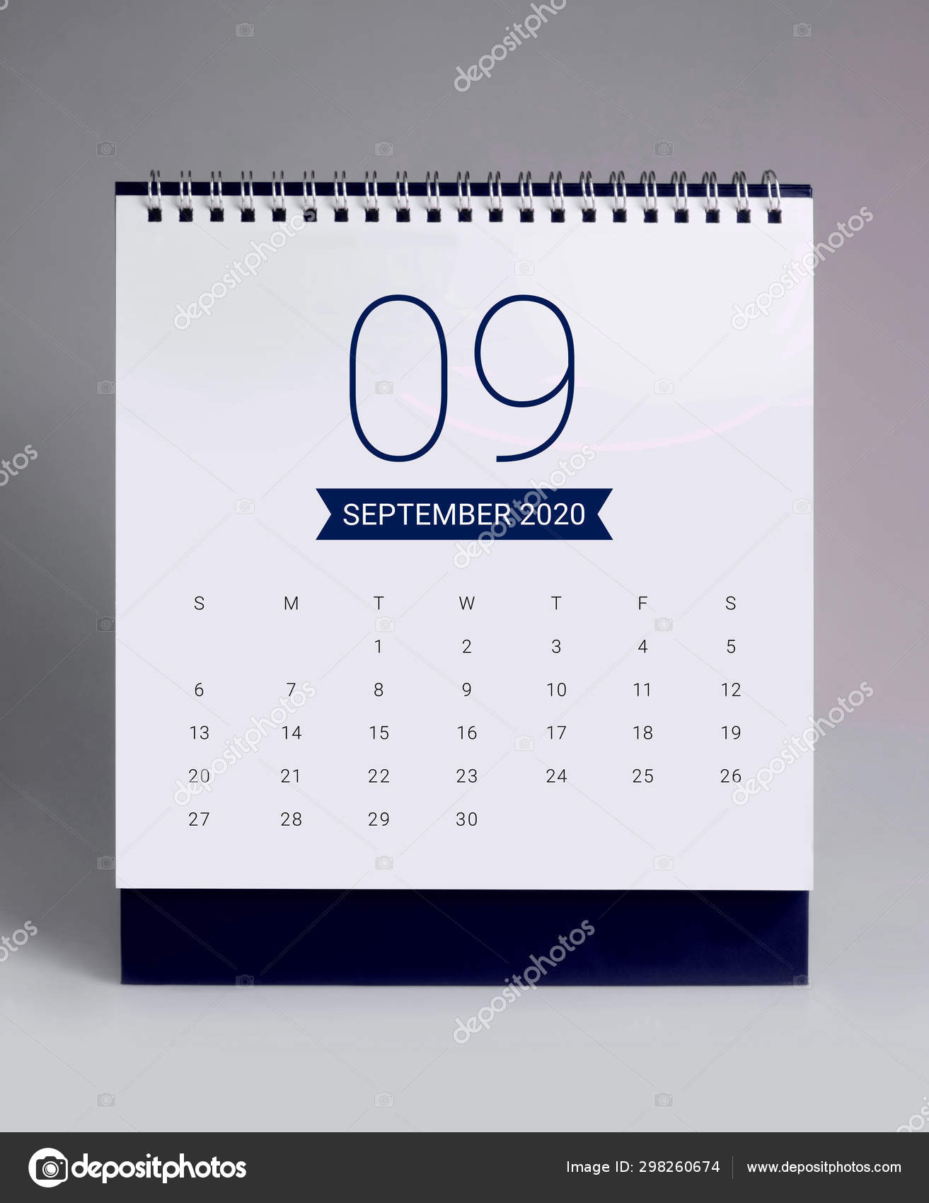 Simple desk calendar 2020 - September — Stock Photo © dolphfynlow ...