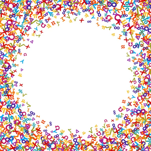 Vector Colorful Mathematics Background Element Flat Style Stock Vector ...