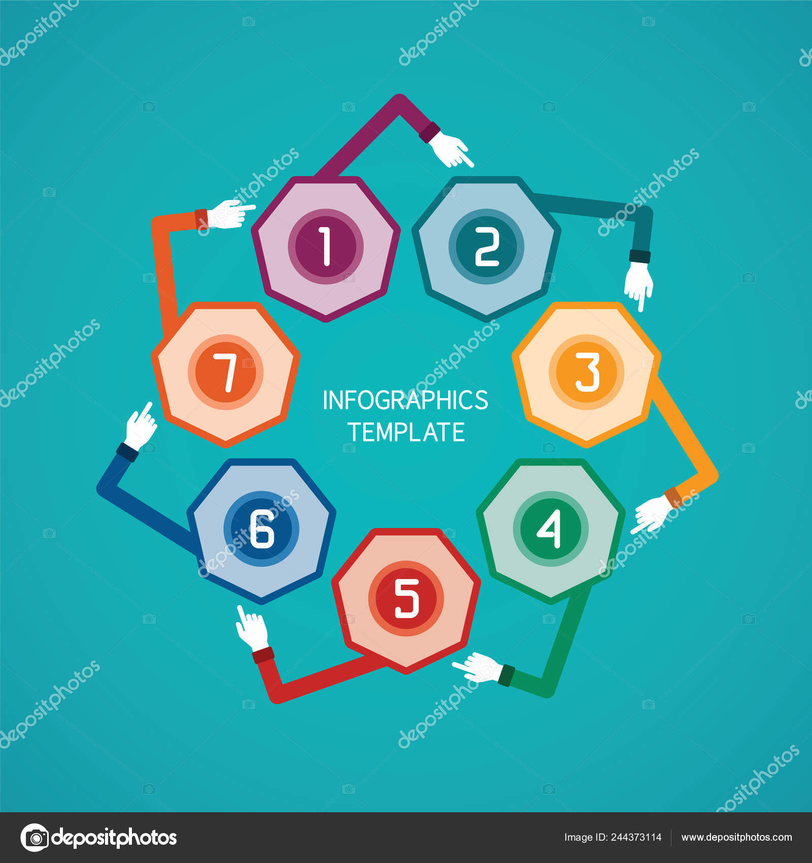 Abstract Vector Steps Infographic Template Flat Style Layout Workflow Scheme Stock Vector Image ...
