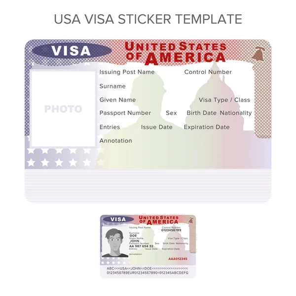 Passport visa usa Vector Art Stock Images | Depositphotos