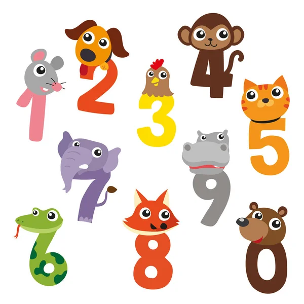Animals Character Vector Design Animals Number Vector Design Stock ...