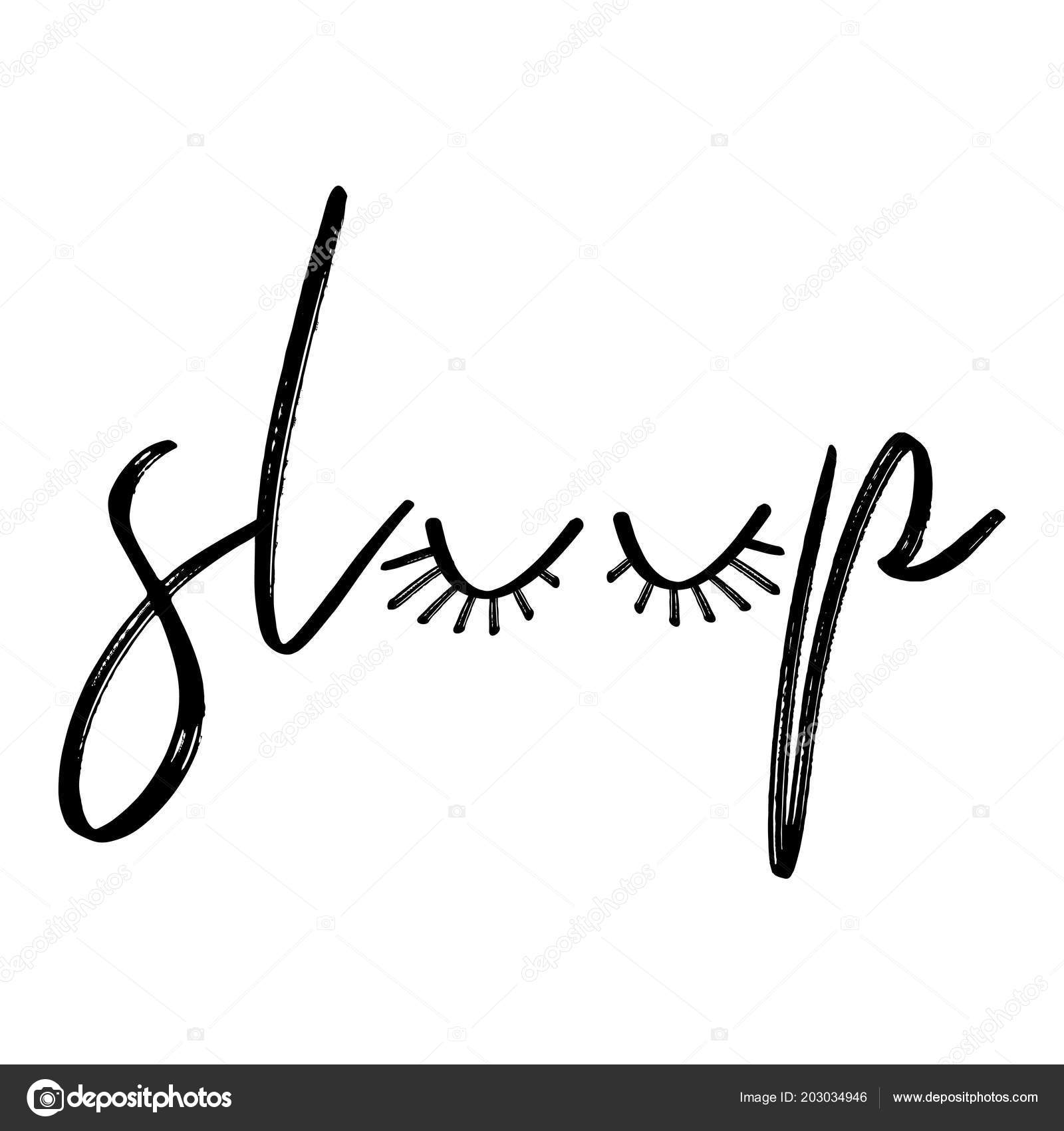 Sleep Funny Inspirational Lettering Design Posters Flyers Shirts Cards ...