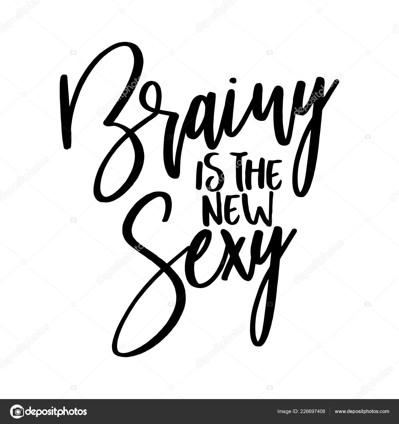 Brainy New Sexy Hand Drawn Typography Poster Conceptual Handwritten ...