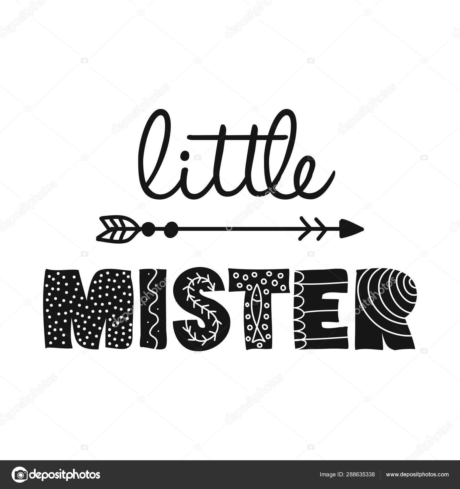 Little Mister Scandinavian Style Illustration Text Clothes ...