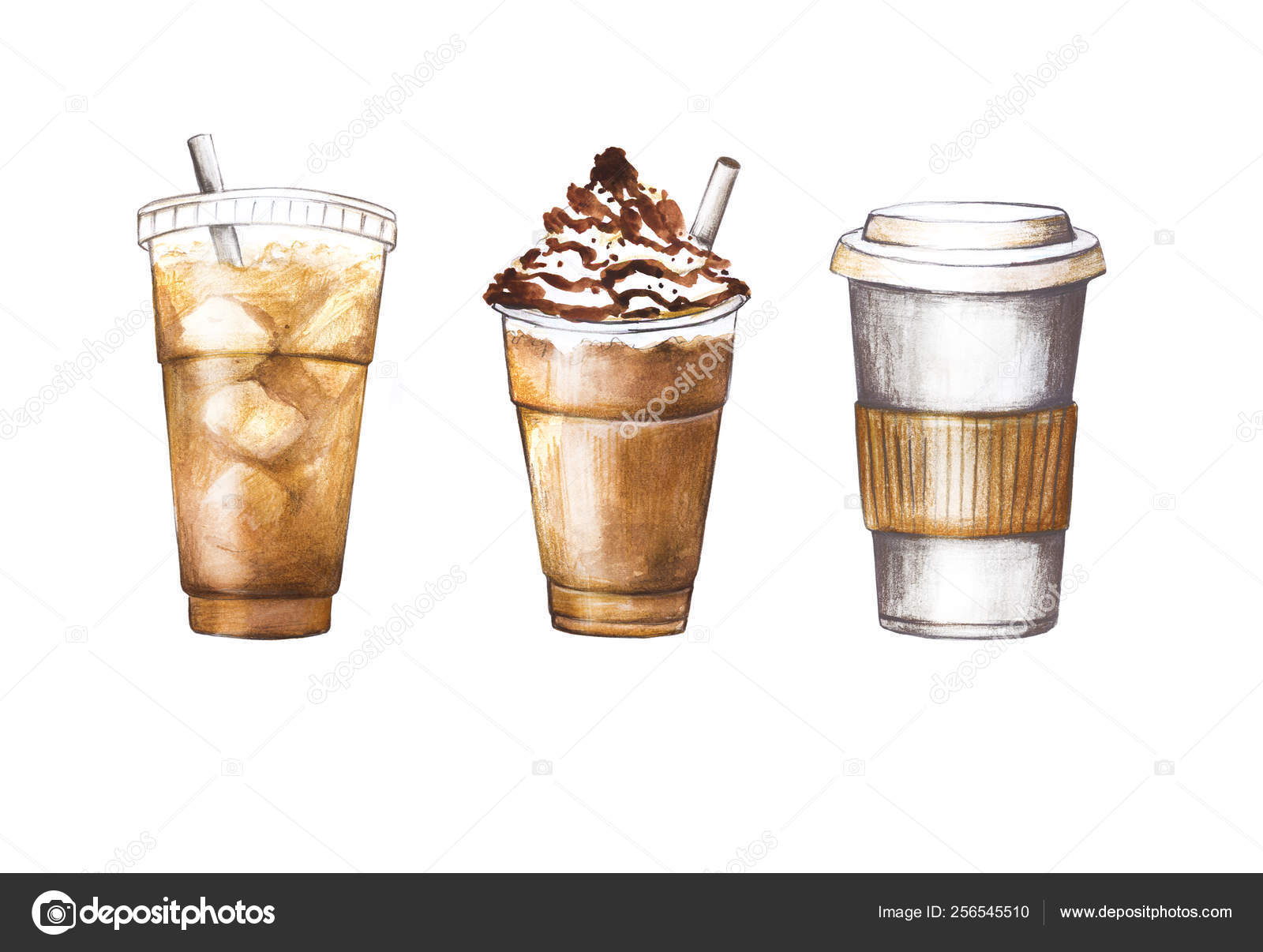 Iced Coffee Drawing