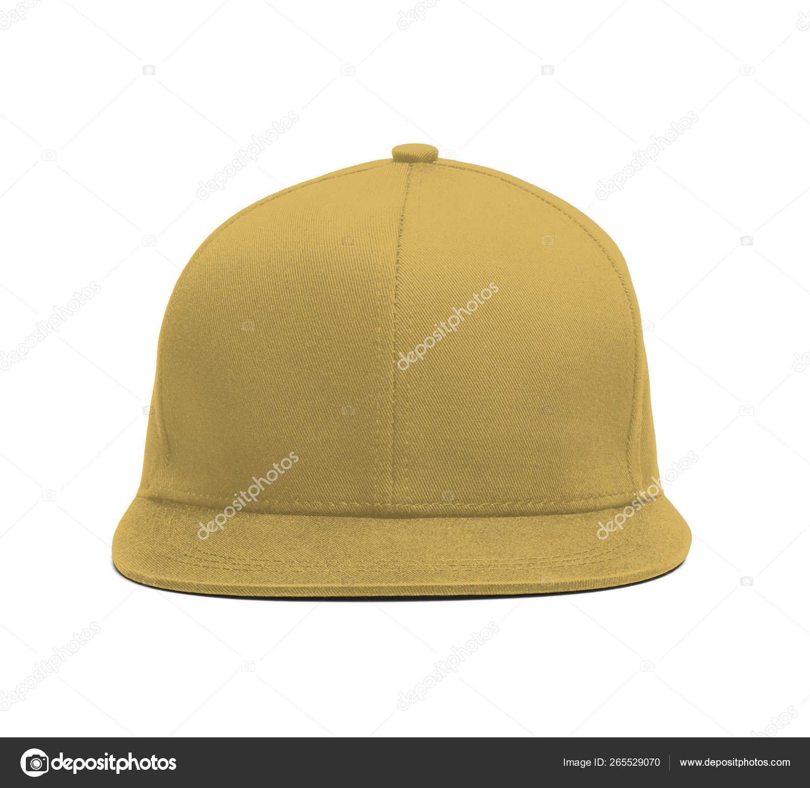 Modern Snapback Front Cap Mockup Misted Yellow Color Help You — Stock ...