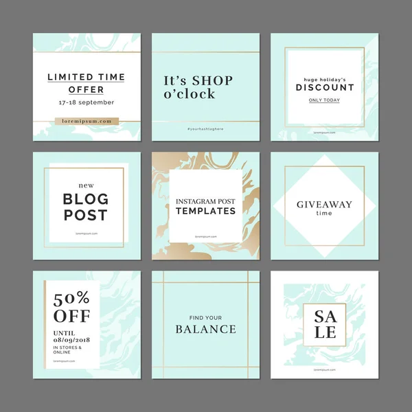 Square Layout Templates Social Media Mobile Apps Newsletter Banner ...