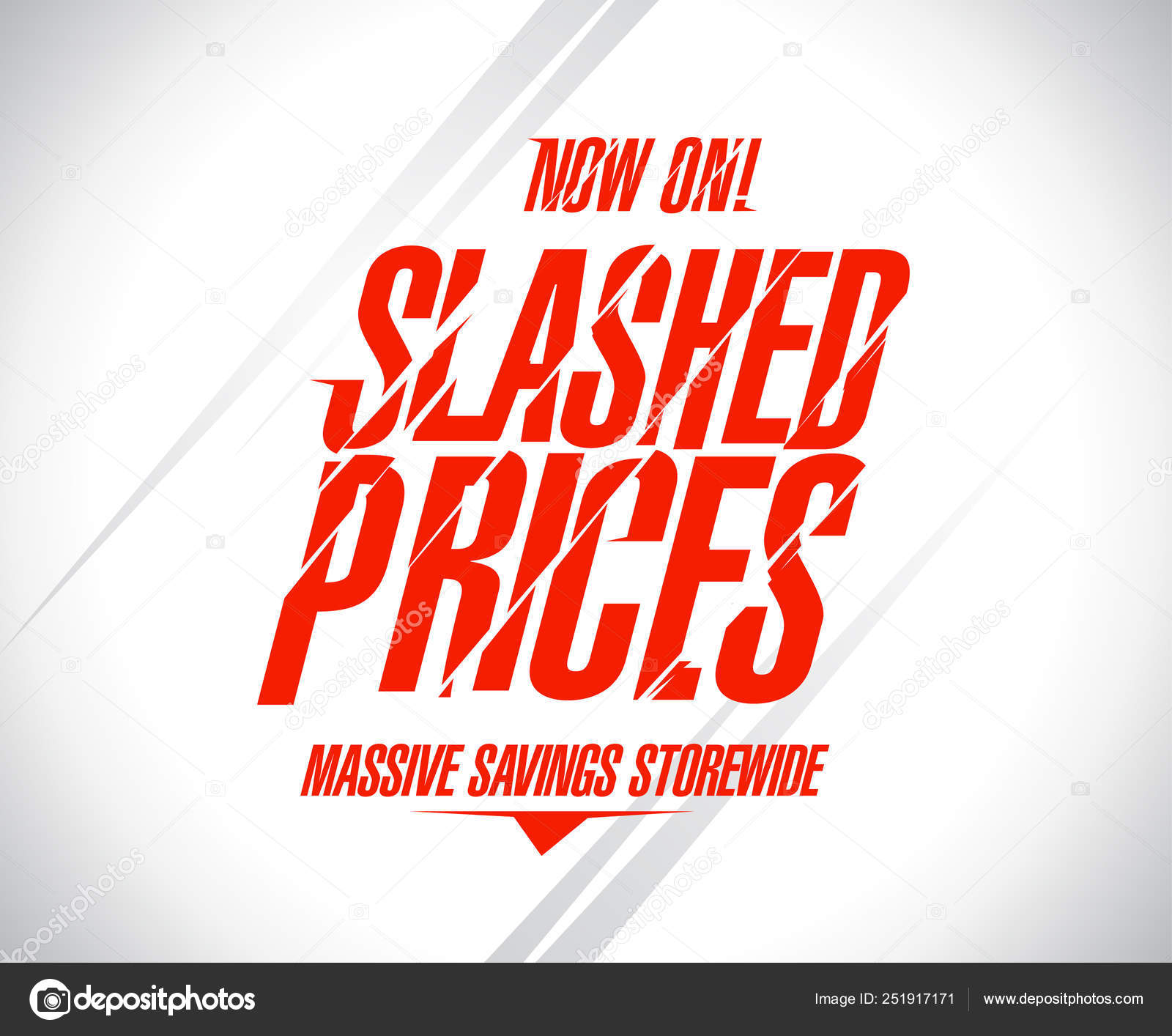 Slashed prices sale banner. Stock Vector Image by ©slena #251917171