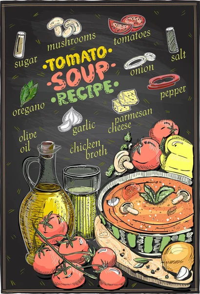Tomato soup drawing Vector Art Stock Images | Depositphotos