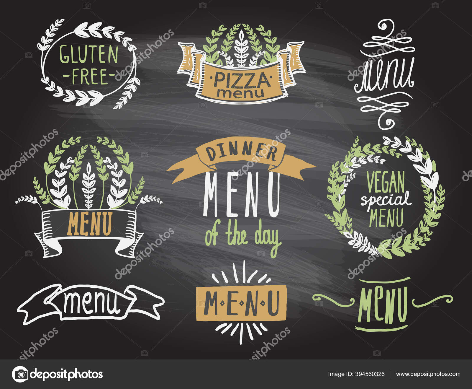 Chalkboard Lettering Menu