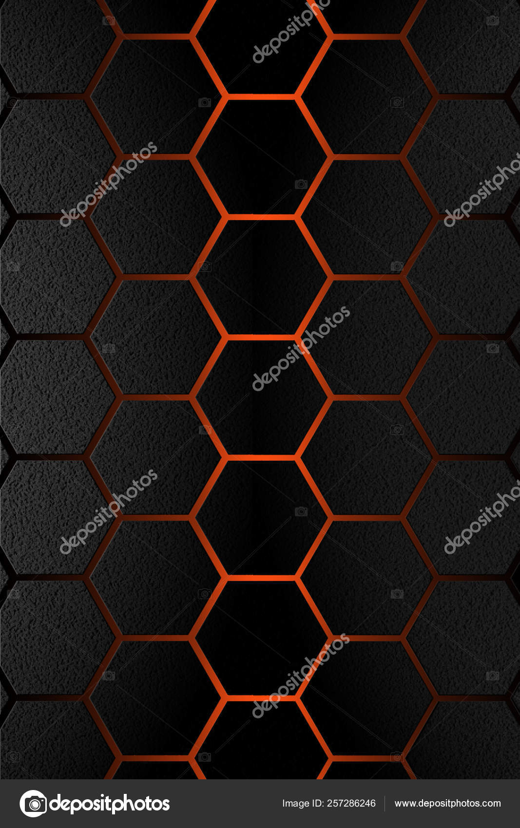 Black hex background. Design attern. Stock Photo by ©Kasza 257286246