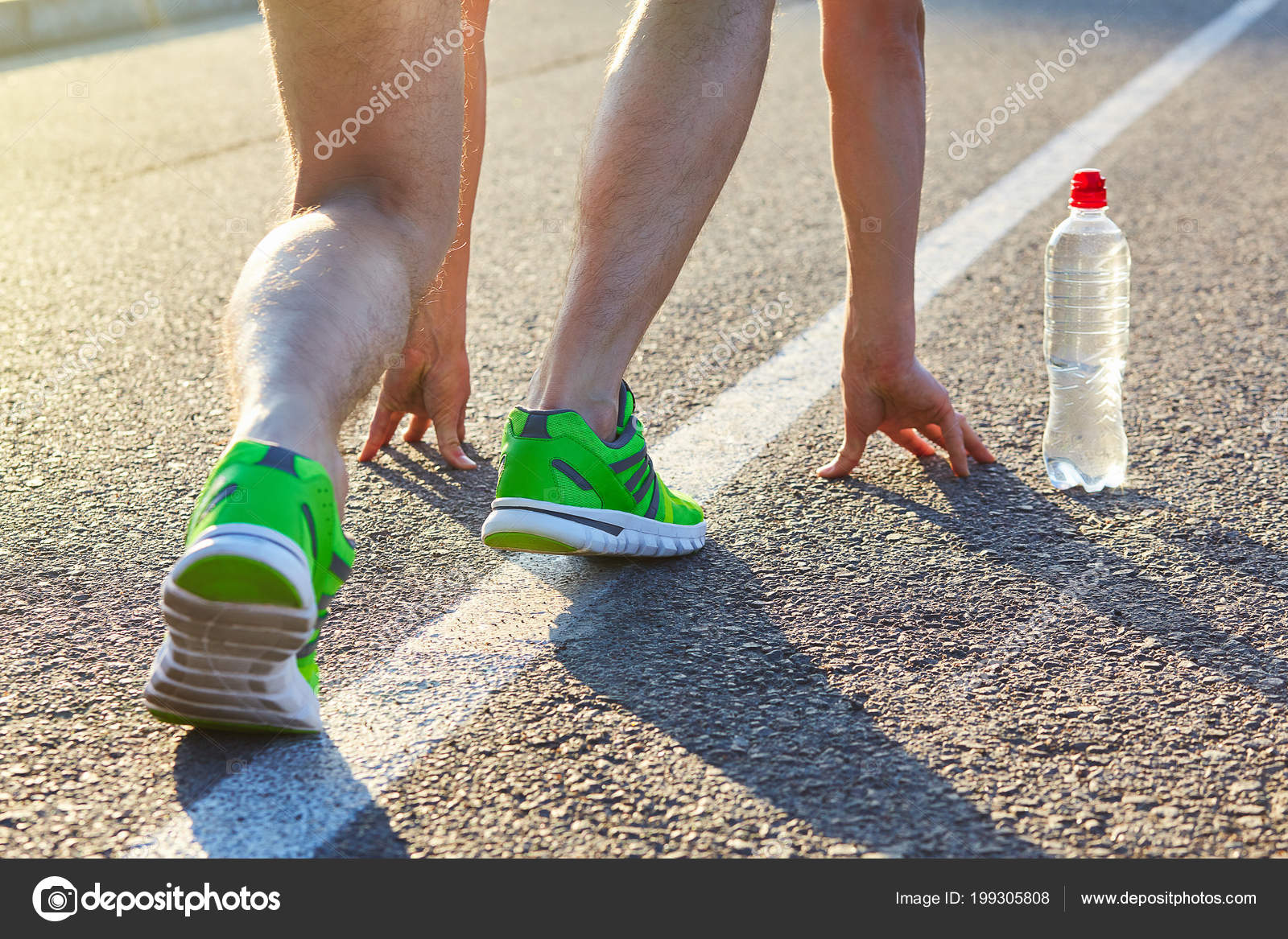 Runner Man Feet Running Road Closeup Shoe Male Fitness Athlete — Stock ...