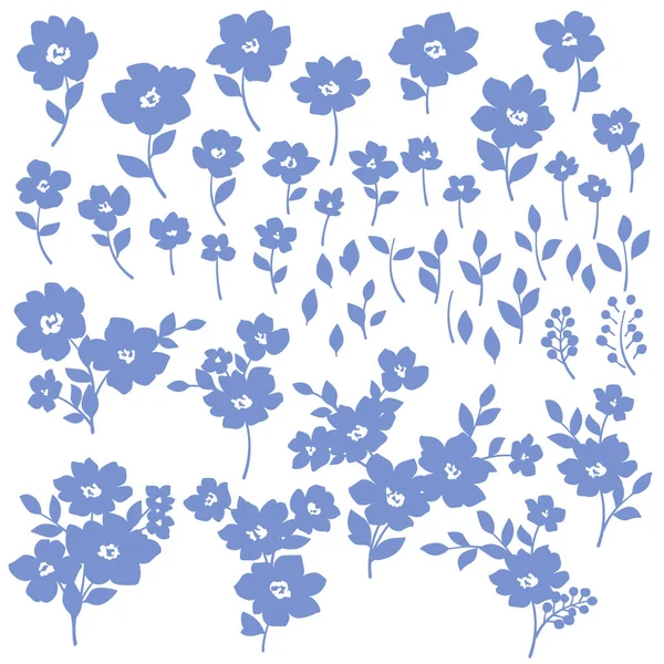 Simple blue flowers design Stock Vector Image by ©Dr.PAS #6328712