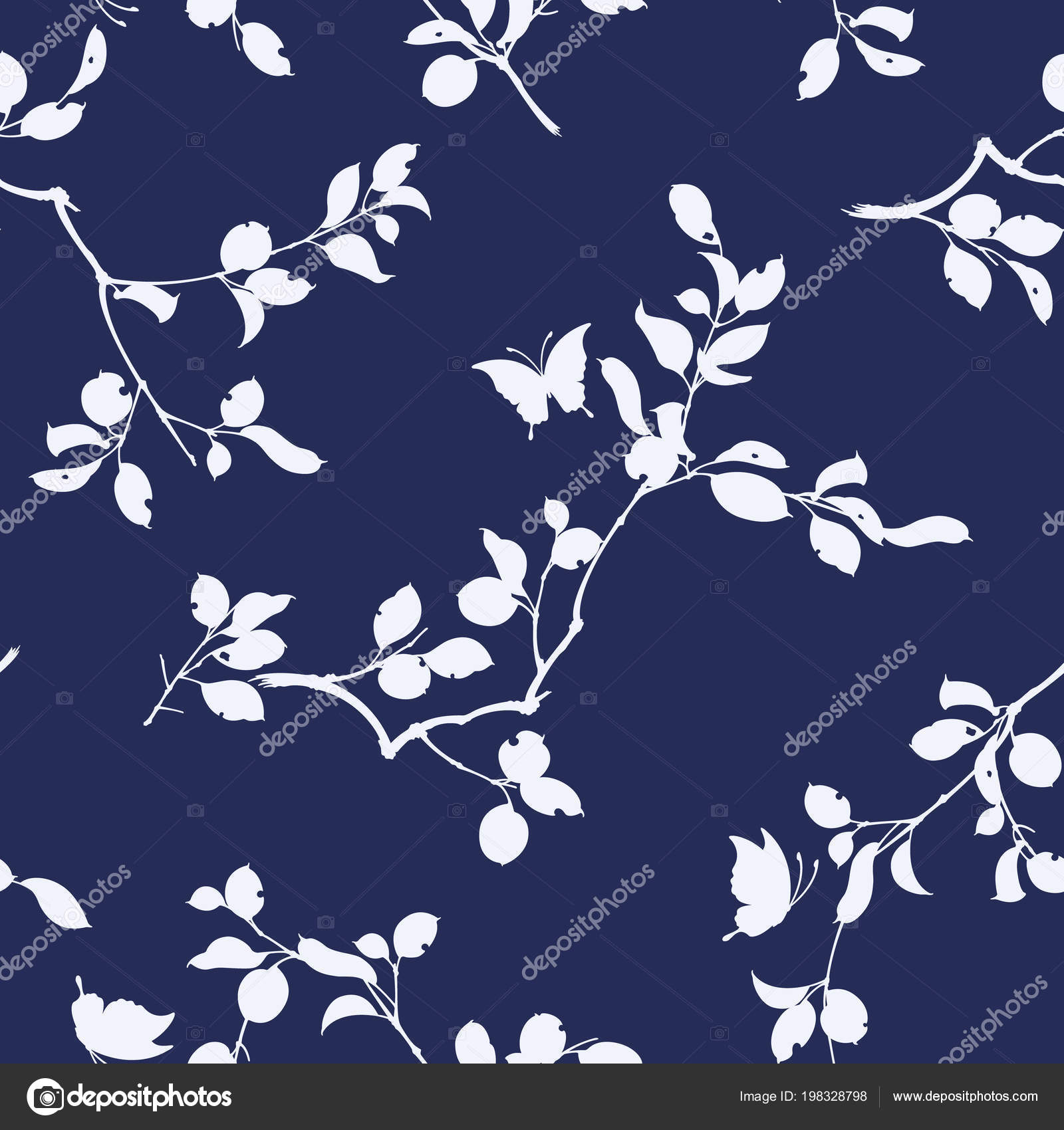Japanese Style Leaf Pattern Design Japanese Style Leaf Painting ...