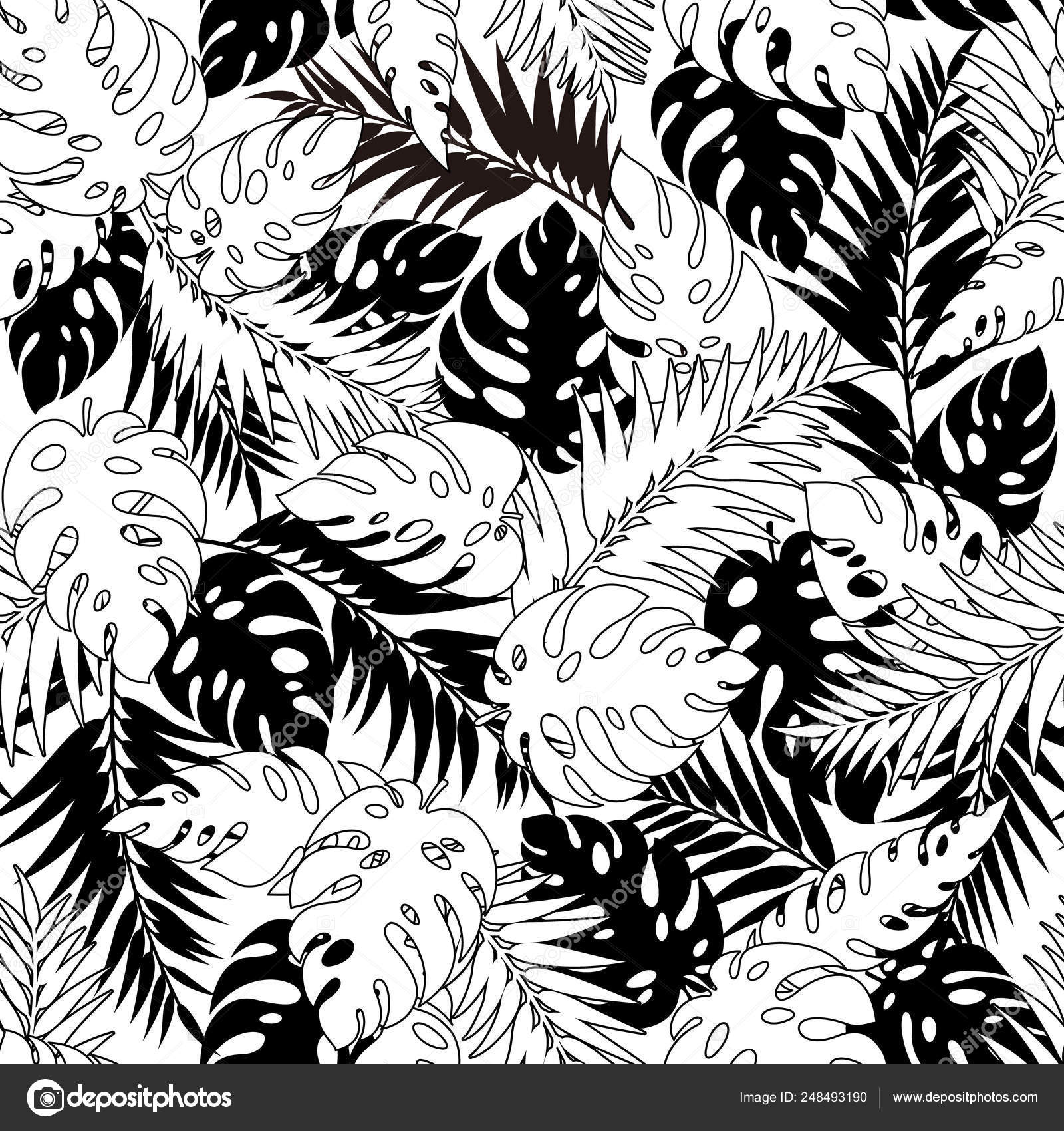 Tropical Plant Illustration Pattern — Stock Vector © daicokuebisu ...