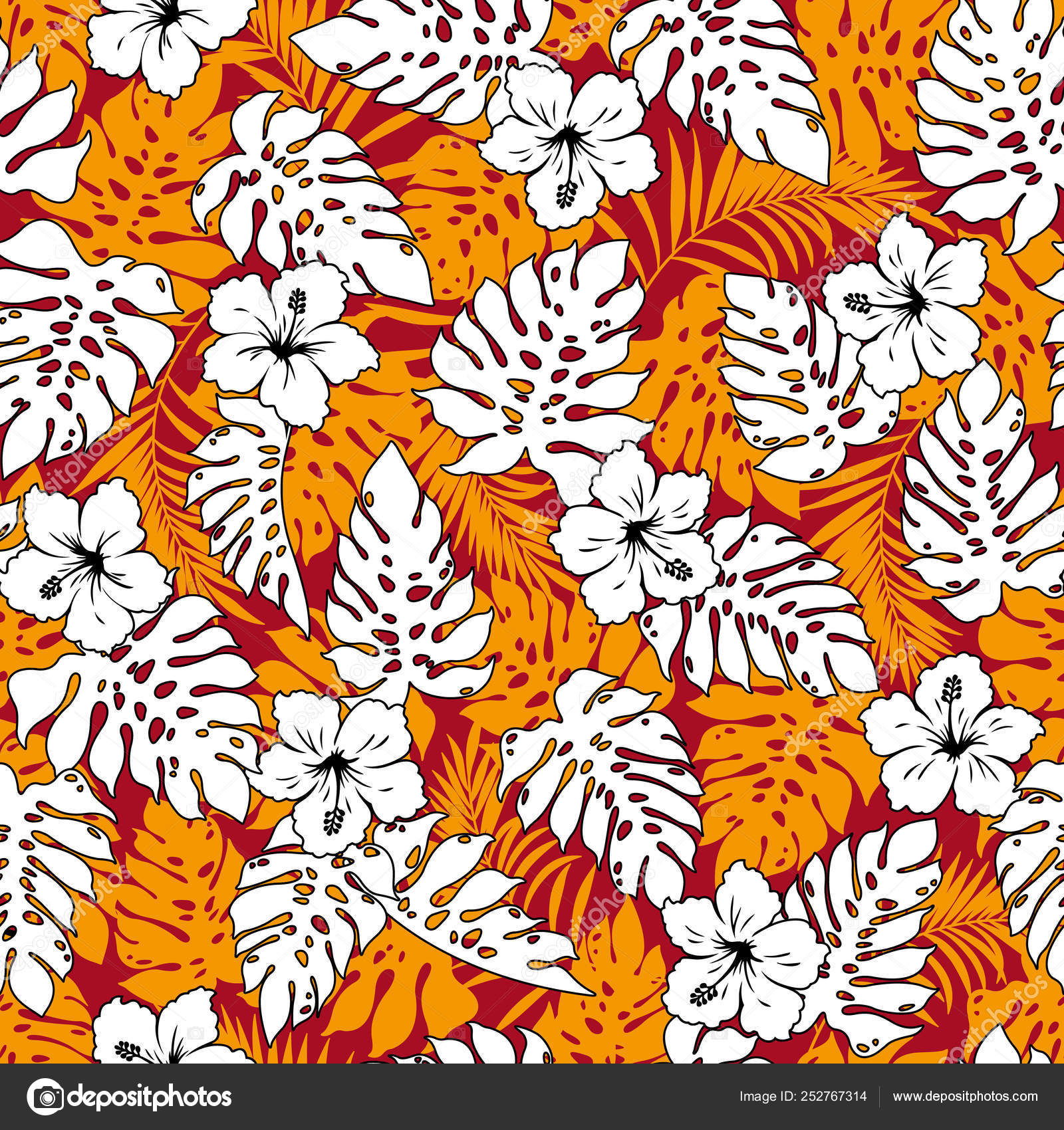 Tropical Plant Illustration Pattern Stock Vector Image by ©daicokuebisu ...