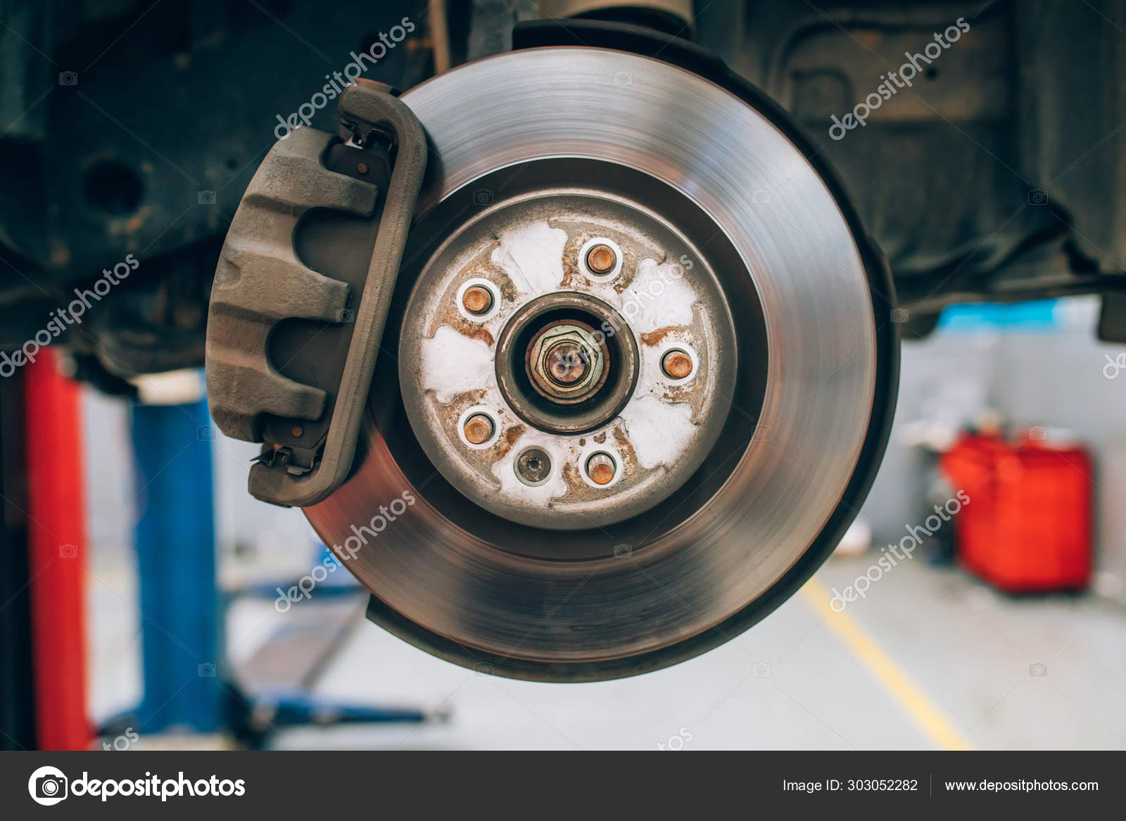 Close Car Disc Brake Wheel Tire Change Repair Disc Brake — Stock Photo ...