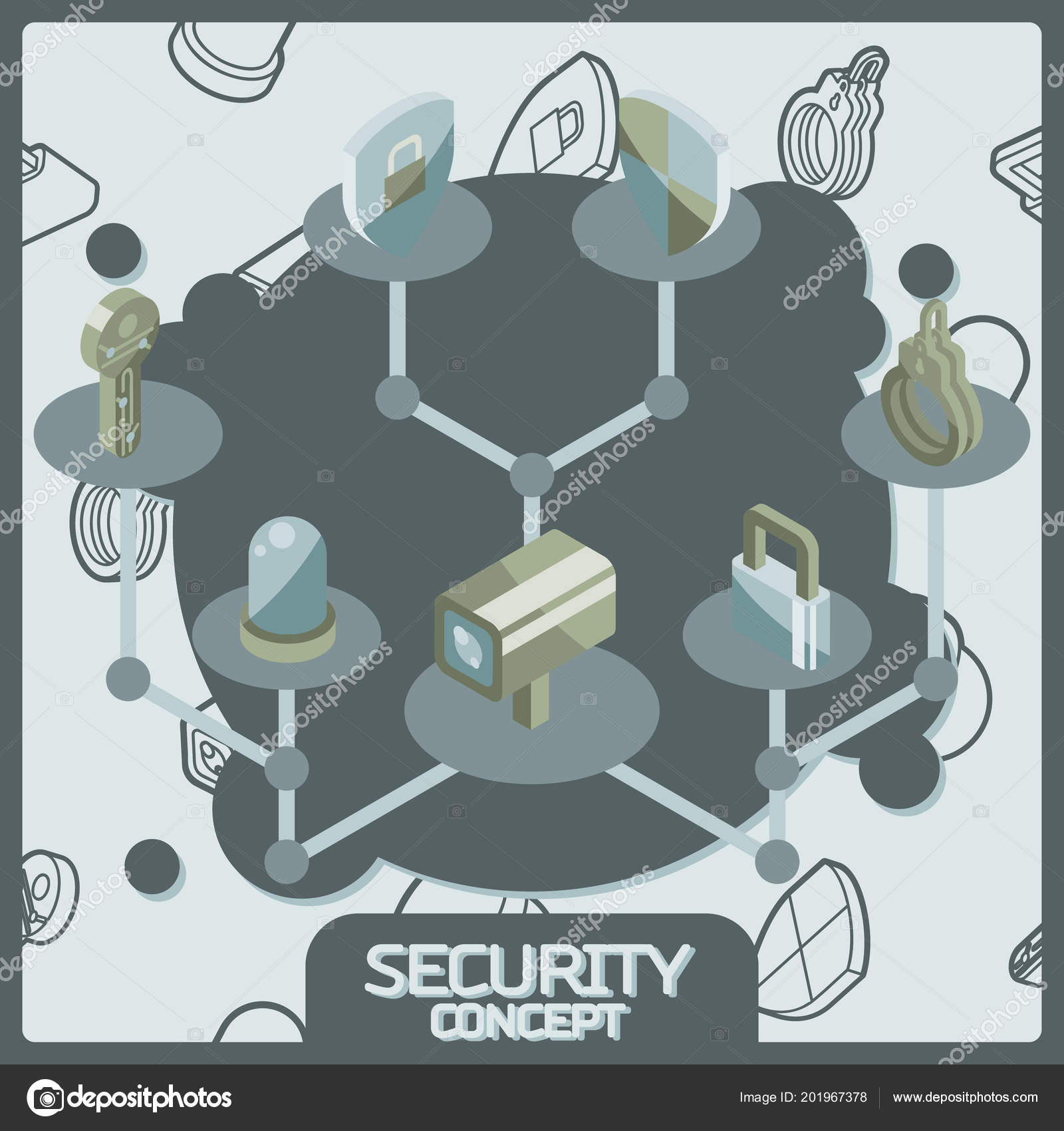 Security color concept isometric icons Stock Vector by ©Netkoff 201967378