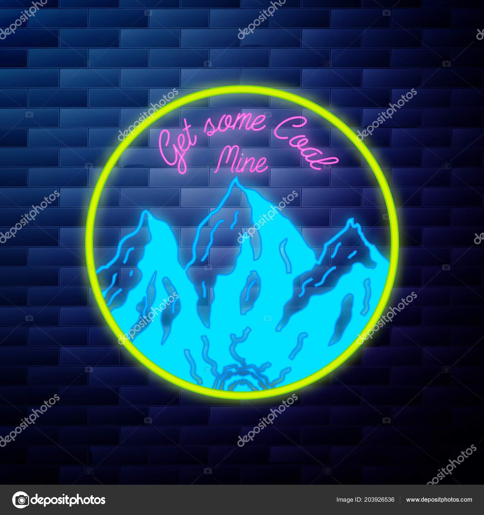 Vintage coal mining emblem Stock Vector Image by ©Netkoff #203926536