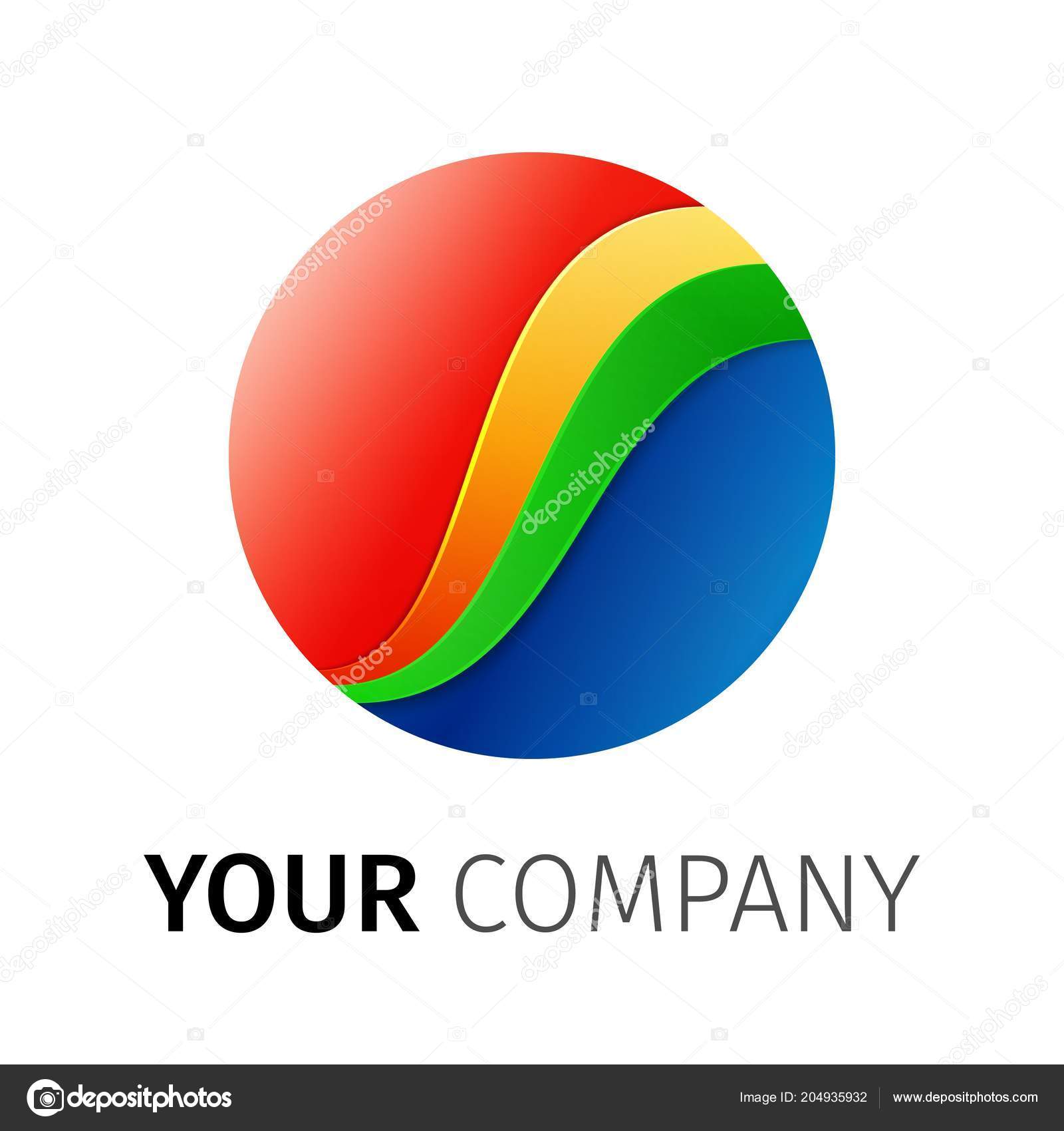 Rainbow round Logo design ribbon Stock Vector Image by ©Netkoff #204935932