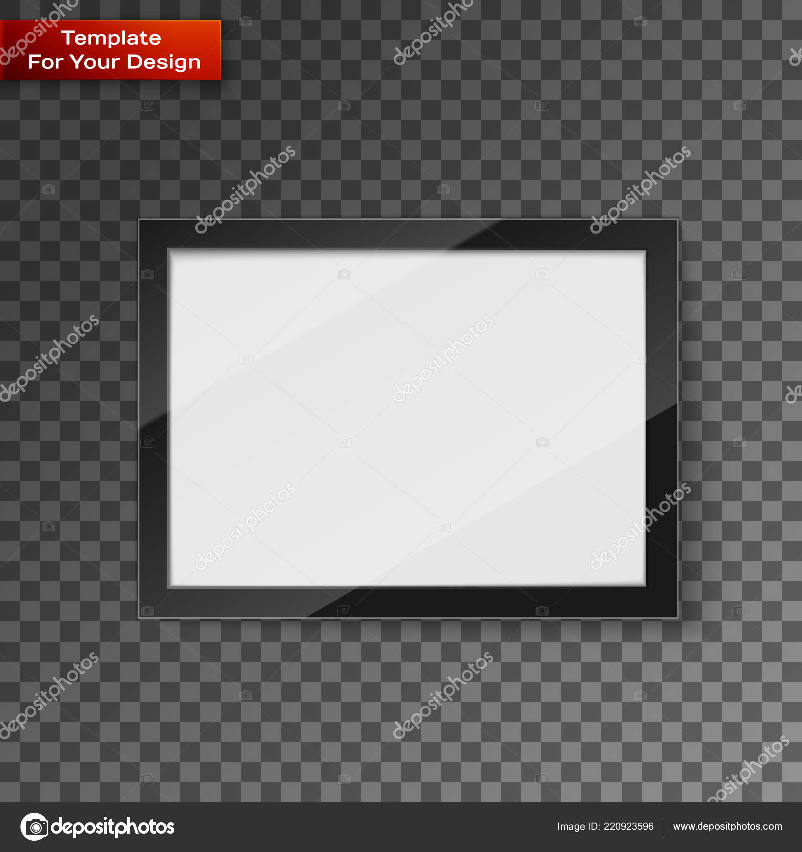 Digital frame on transparent background — Stock Vector © Netkoff #220923596