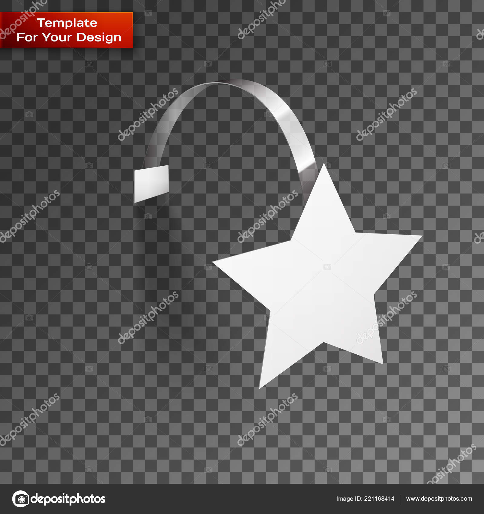 Vector Blank Wobbler with Transparent Strip Stock Vector Image by ...