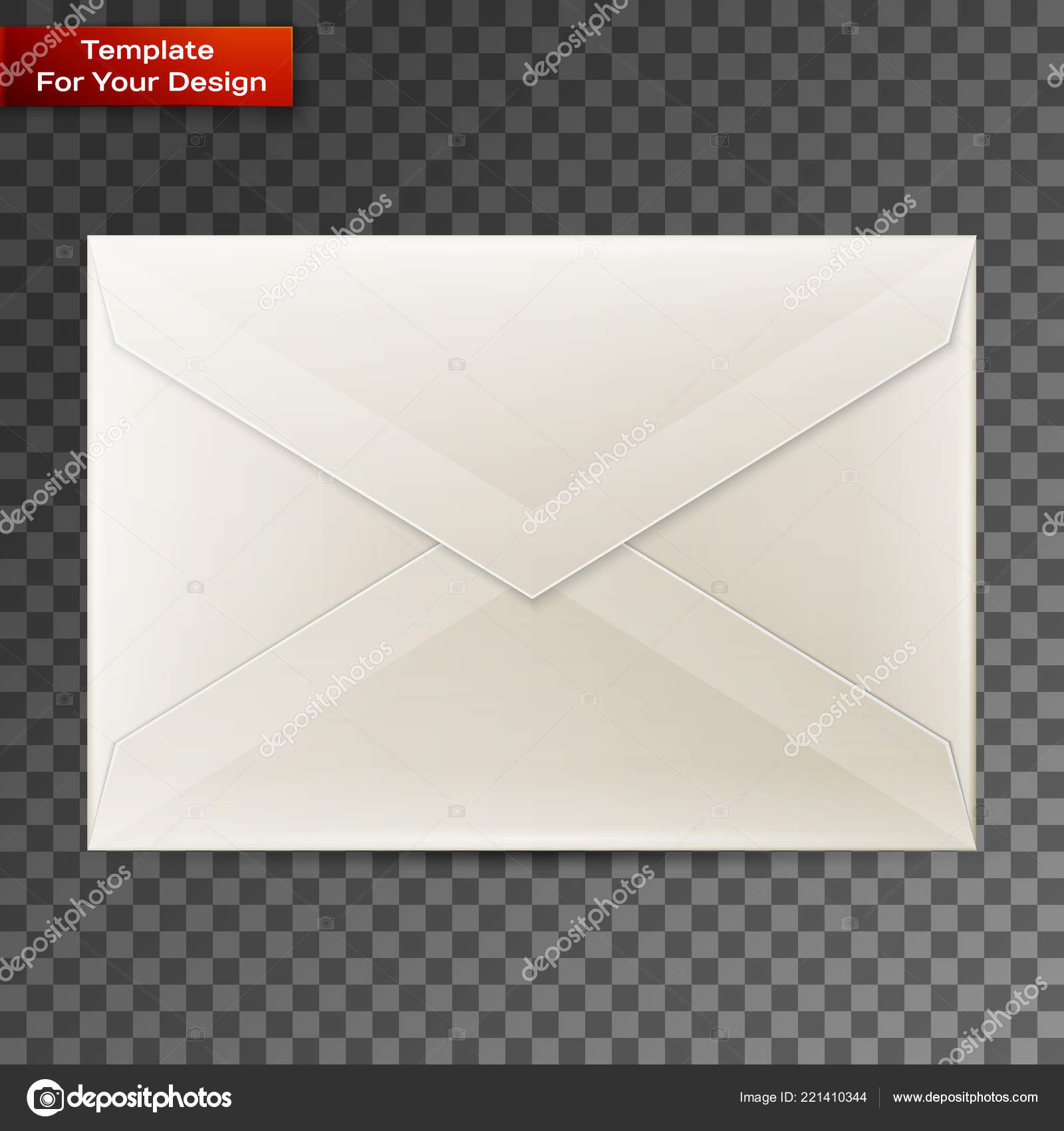 Sobre en blanco aislado sobre fondo transparente Vector de stock por ...