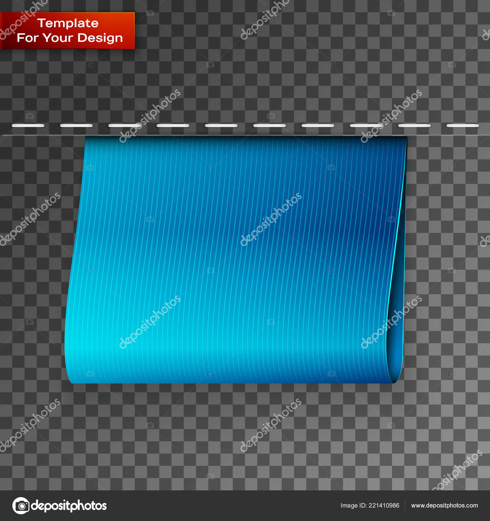 Blue bookmarks isolated on transparent background Stock Vector Image by ...