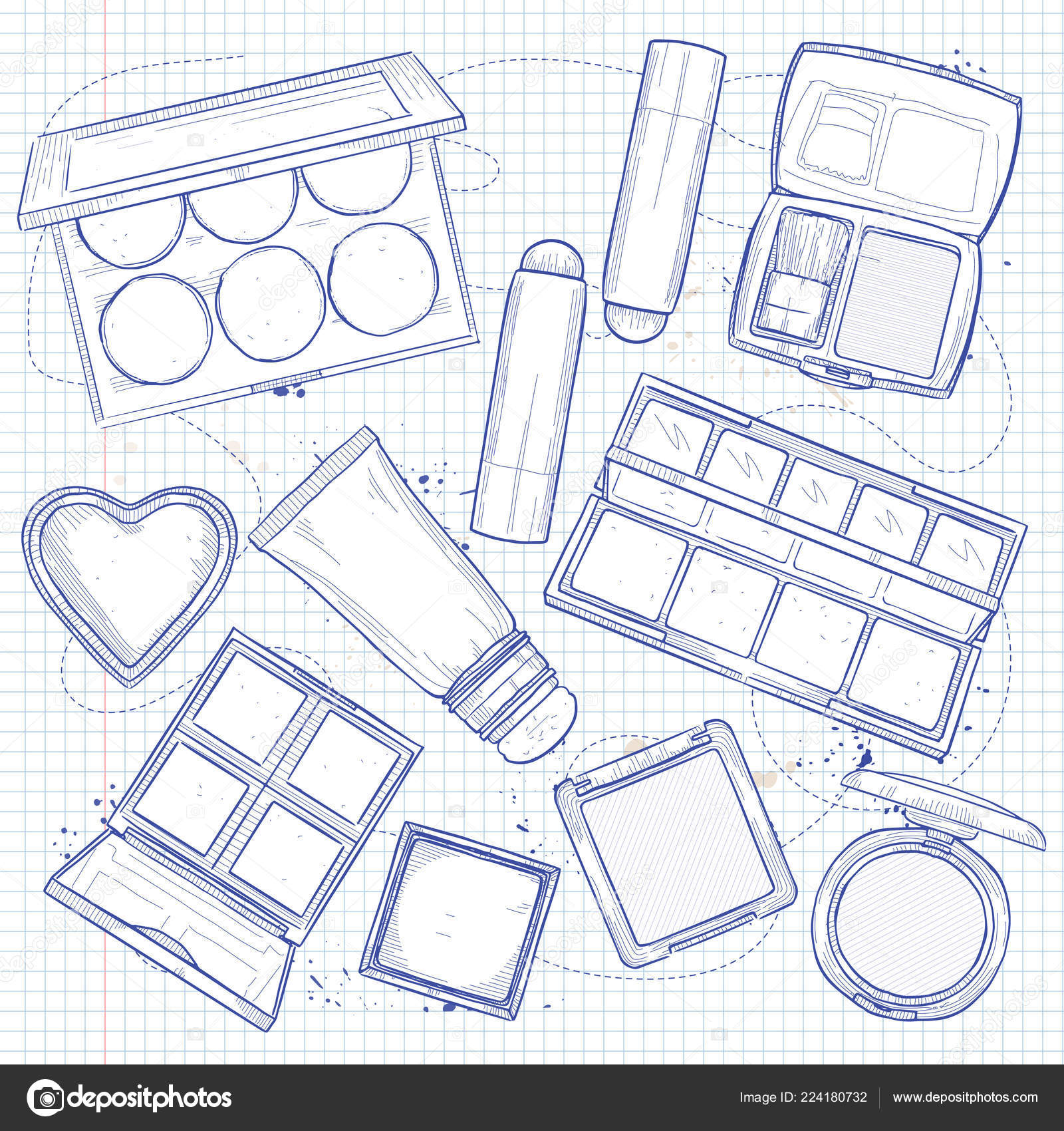 How To Draw Makeup Products