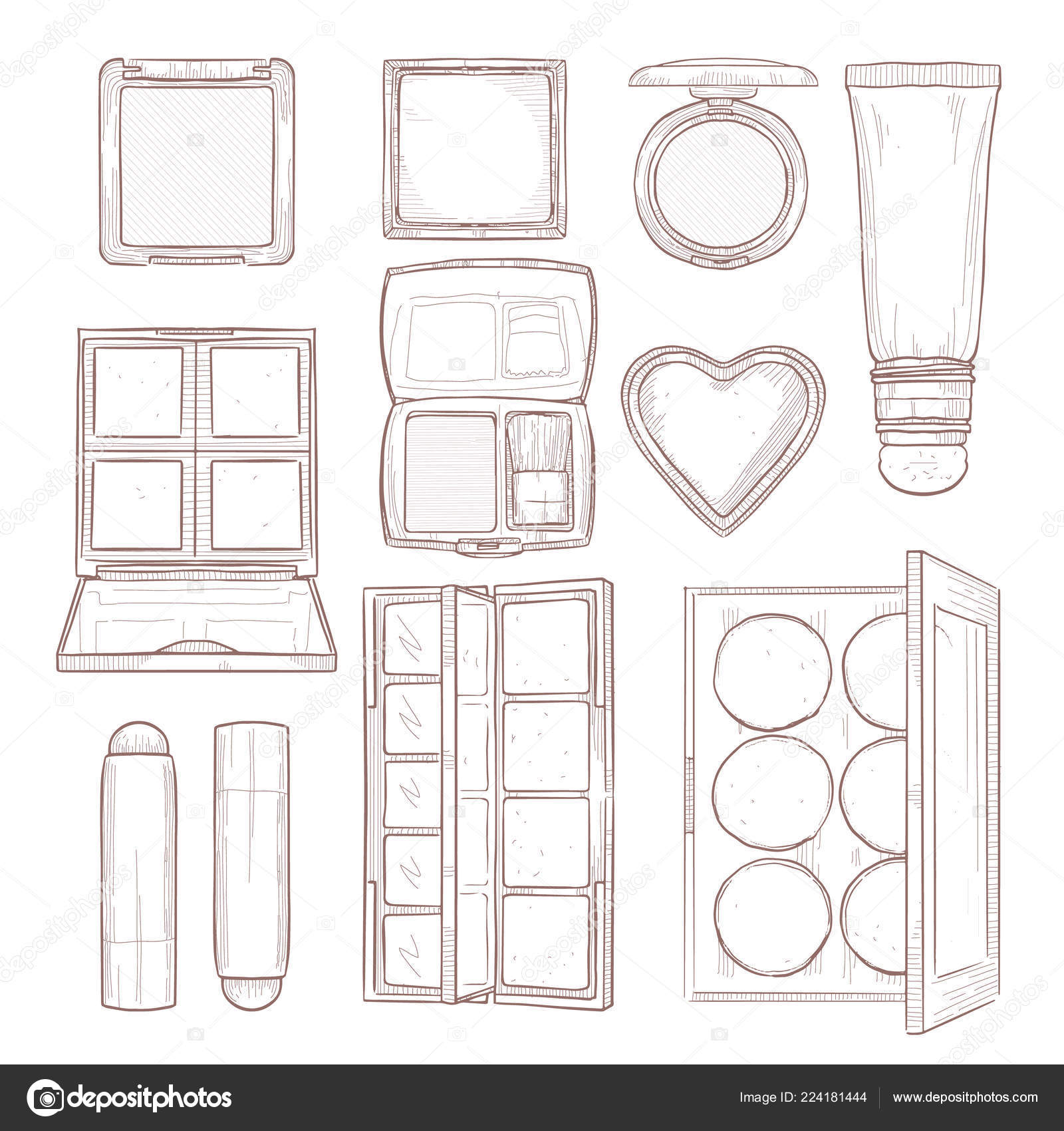 Makeup Products Drawing