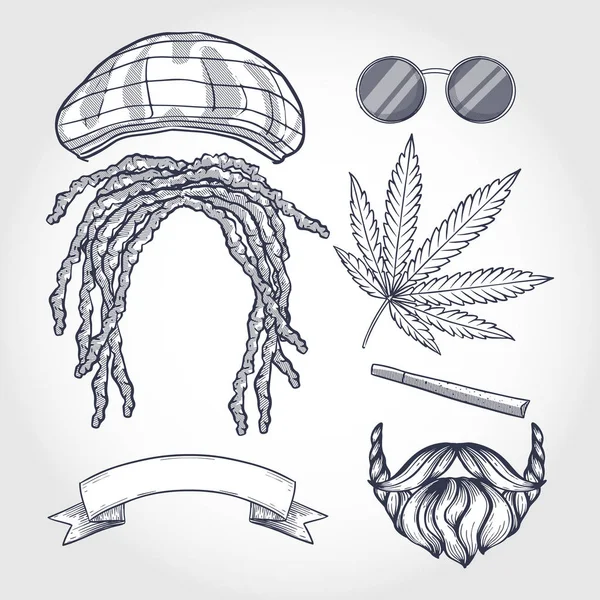 Hand drawn sketch rastaman illustration Stock Vector by ©Netkoff 330282782