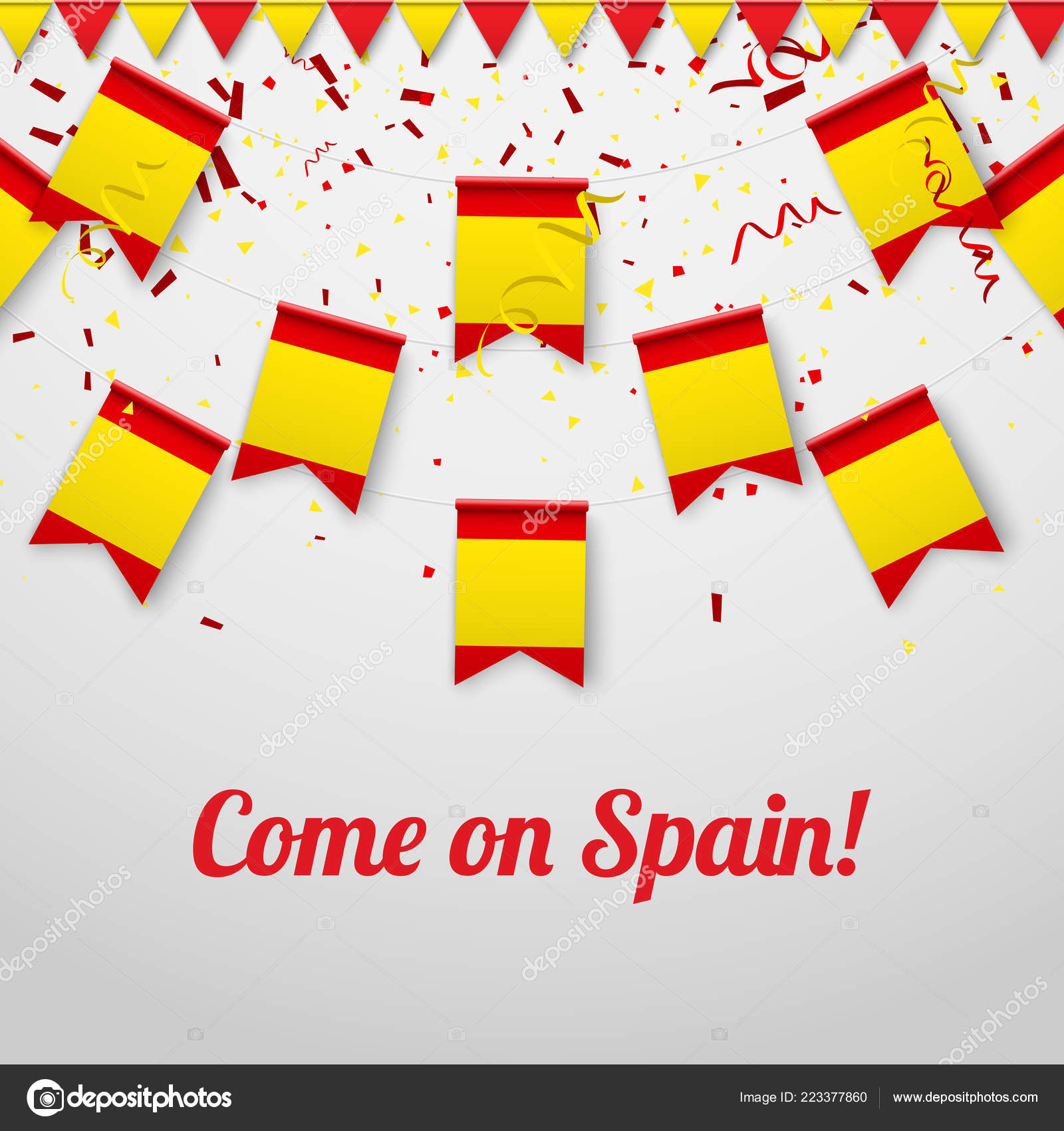 Come on Spain Background with national flags. Stock Vector by ...