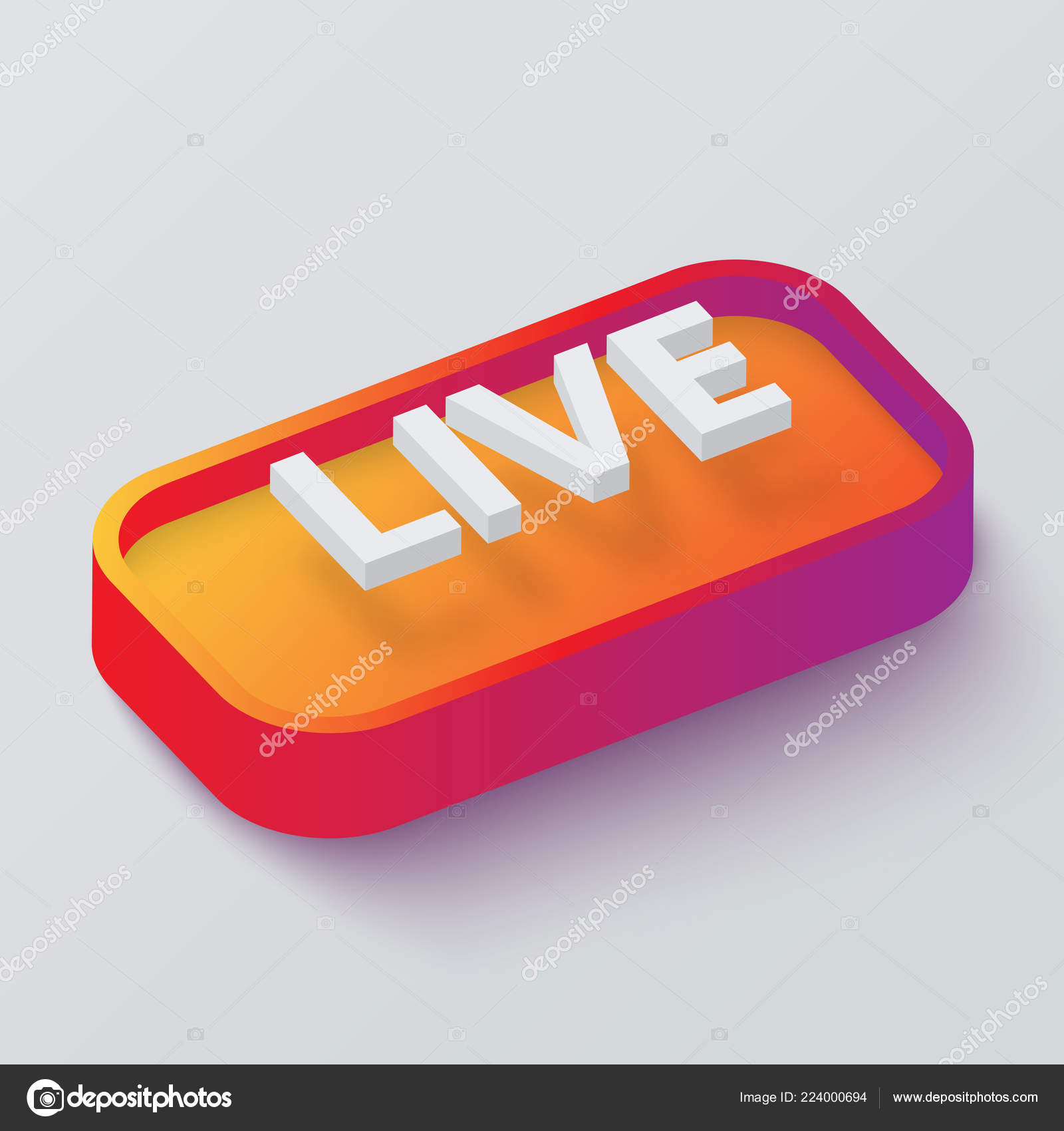 Spectrum live 3d web sign isolated on white background. Stock Vector by ...