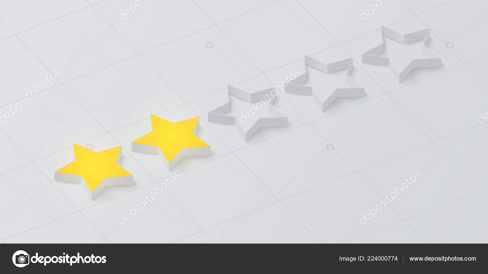 White bad rating background with two gold stars. Stock Vector by ...