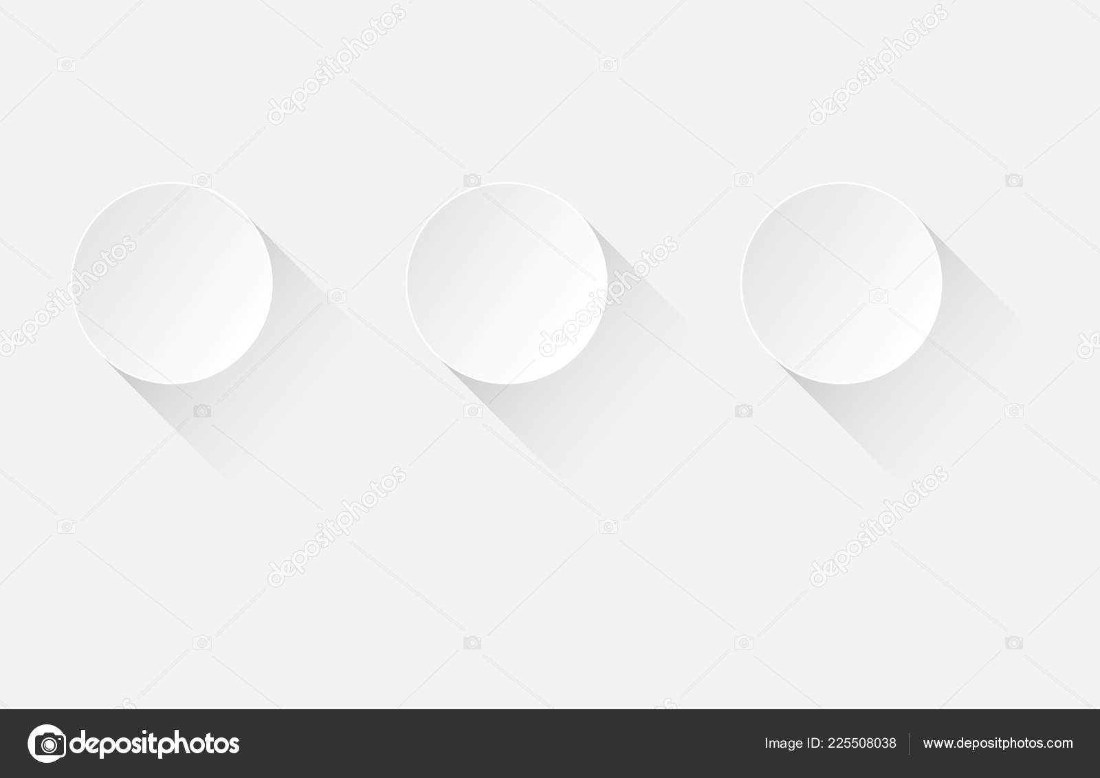 White round note templates with shadow. Stock Vector Image by ...
