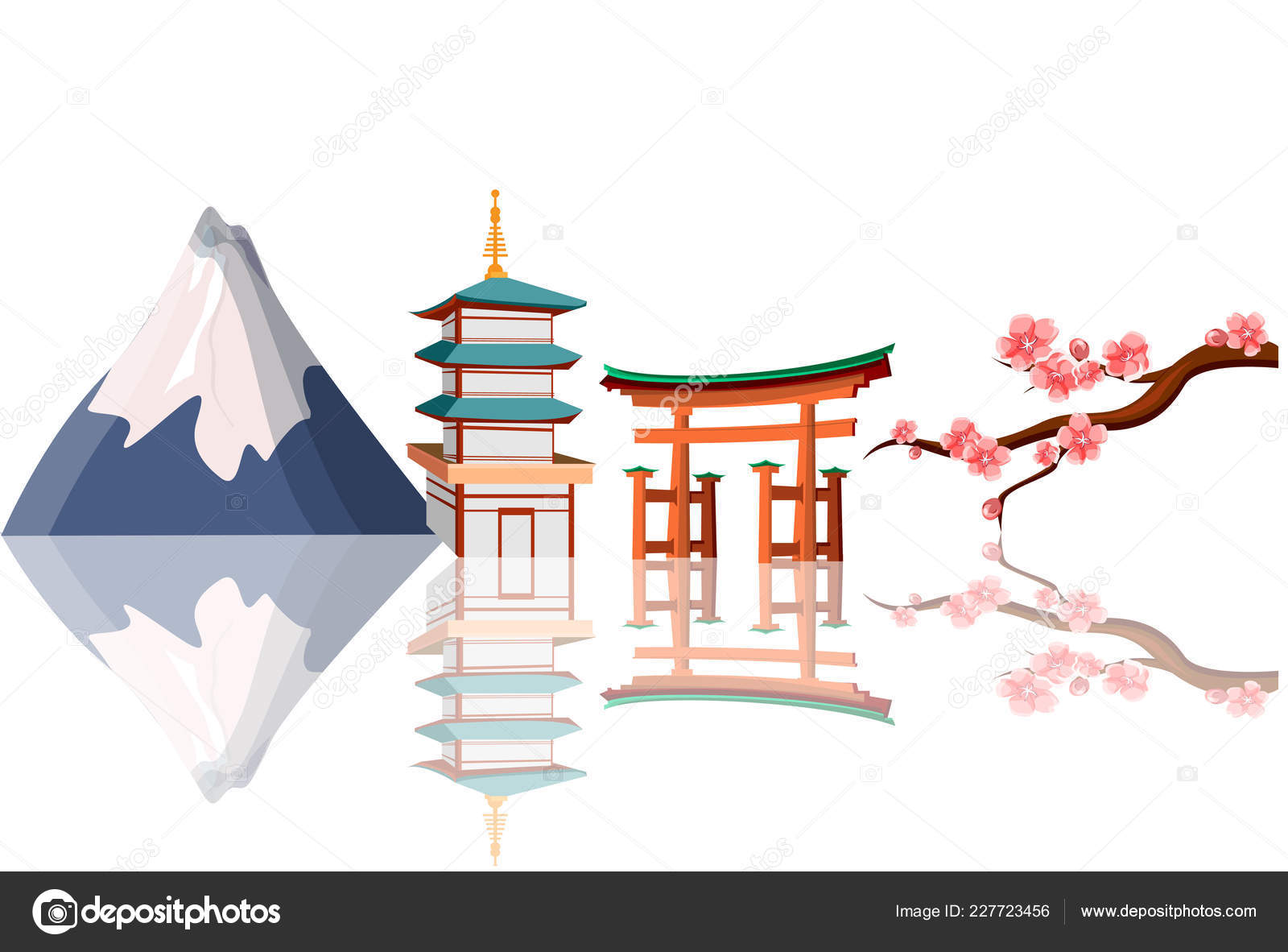 White Japanese traditional background. Stock Illustration by ...