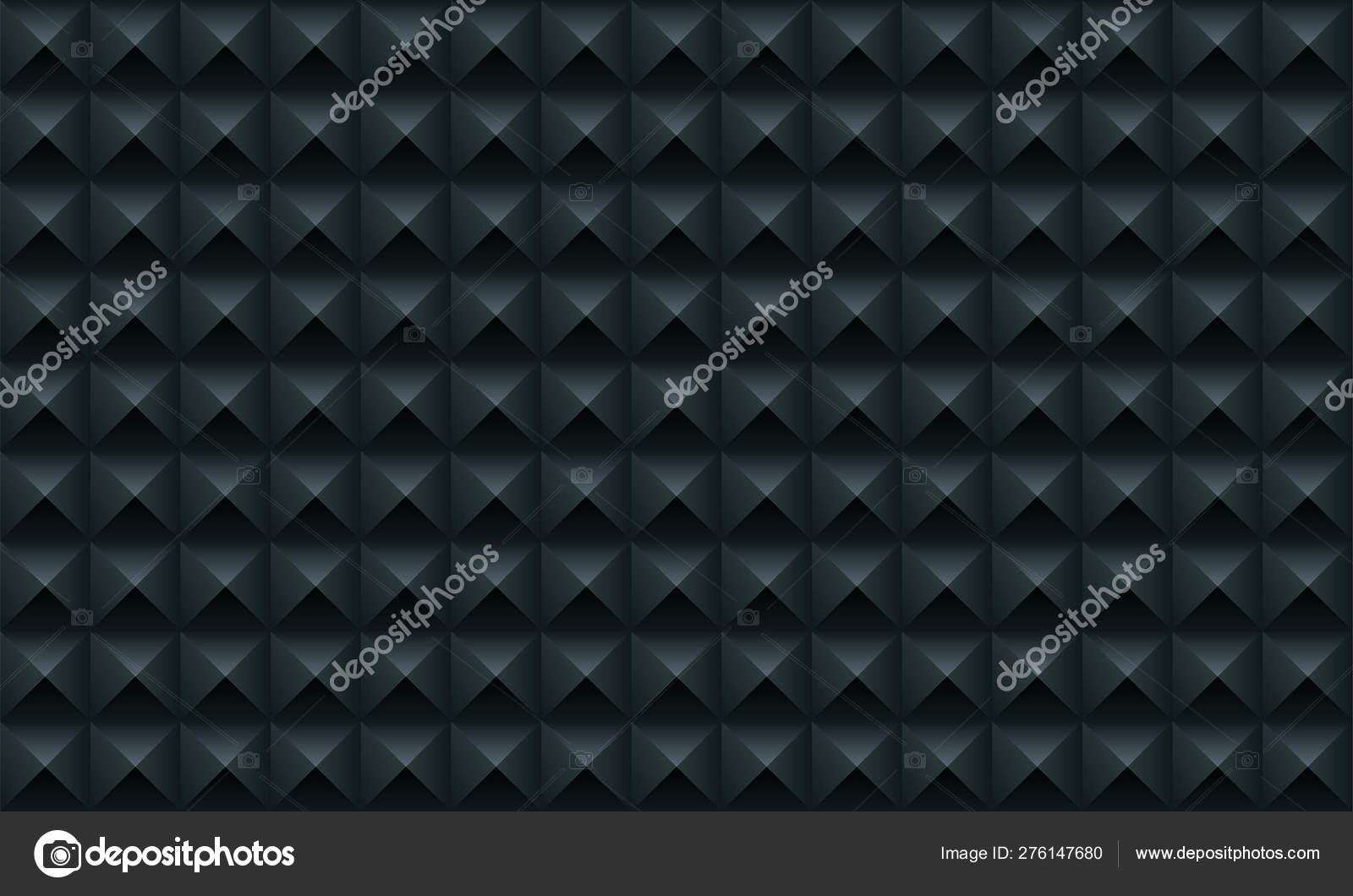 Black abstract background with 3d geometric pattern. Stock Vector Image ...