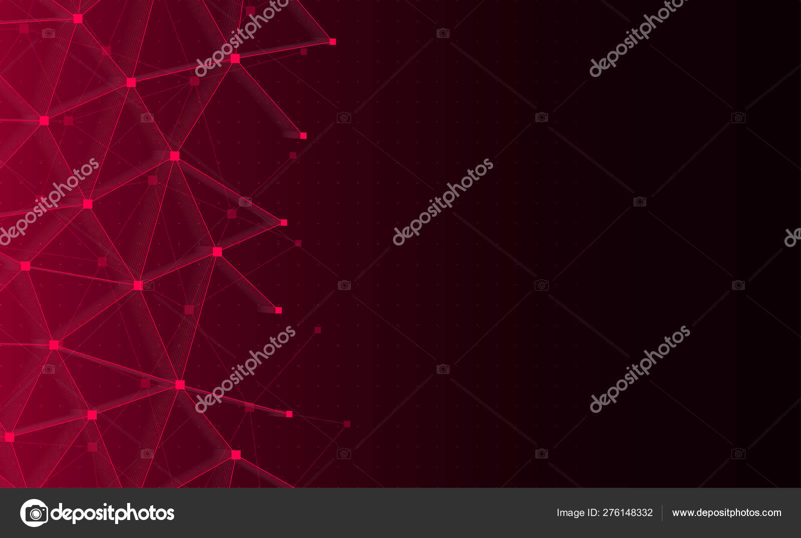 Red global communication background with abstract network. Stock Vector ...
