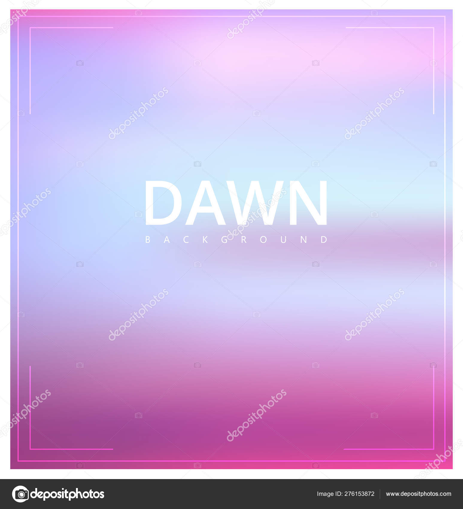 Dawn background. Spectrum poster in pink and blue gradient color Stock ...