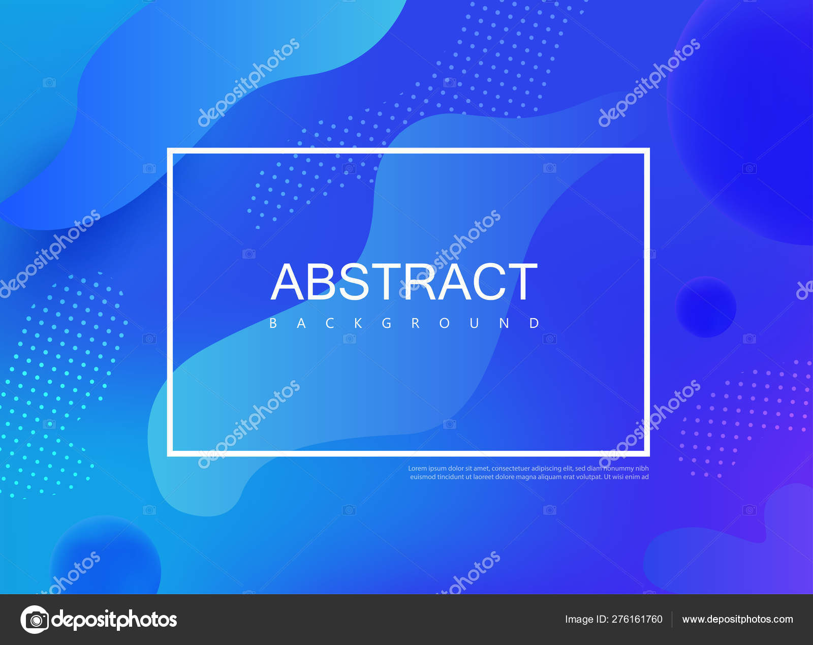 Blue gradient background with frame and abstract pattern. Stock Vector ...