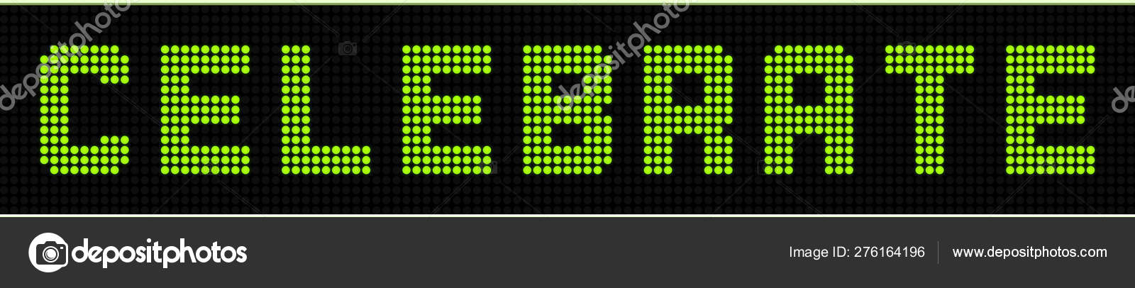 Celebrate neon digital banner. Green signboard on black. Stock Vector ...