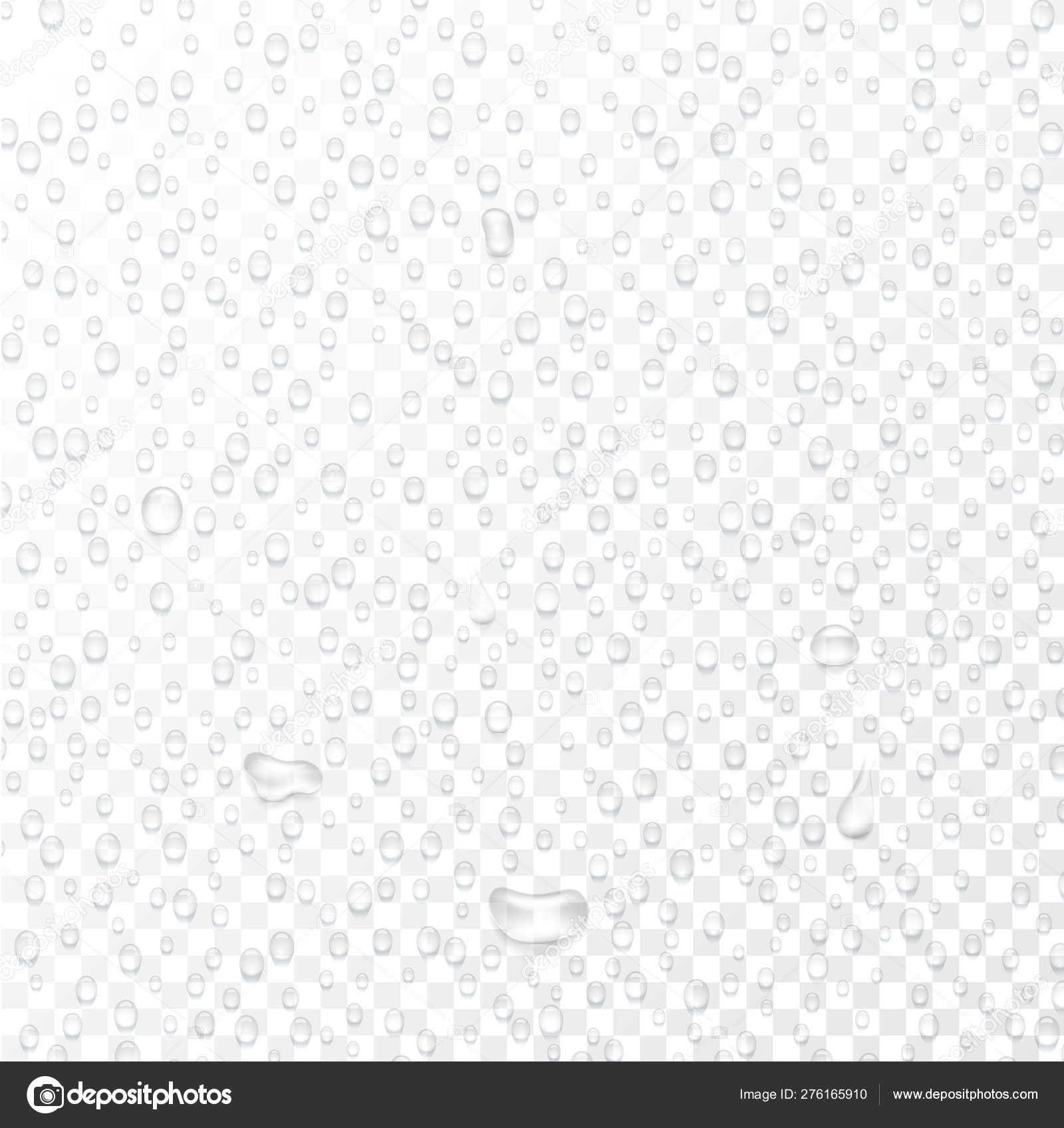 Transparent background with realistic water drops. Stock Vector by ...