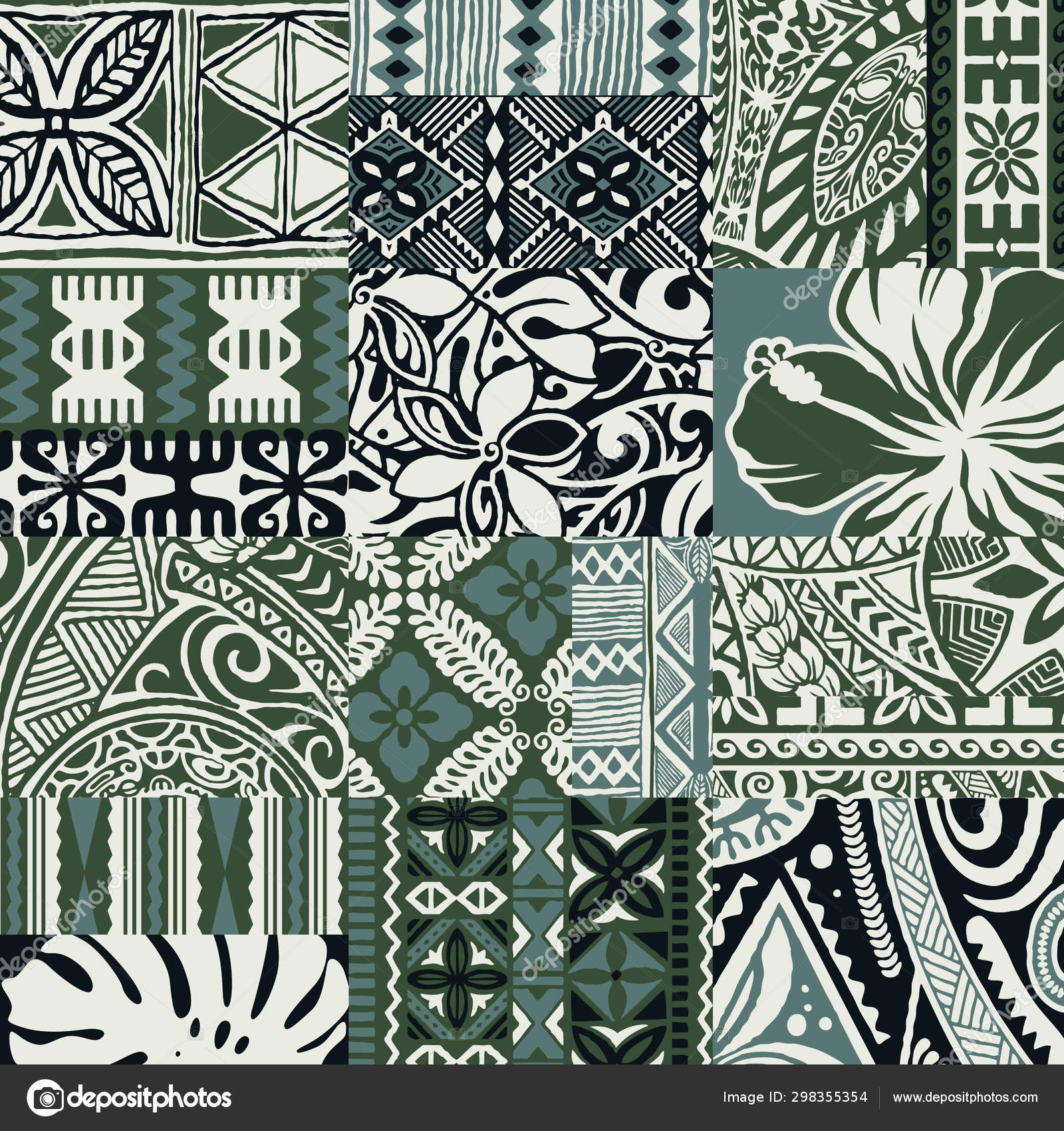 Polynesian Tribal Print Fabric