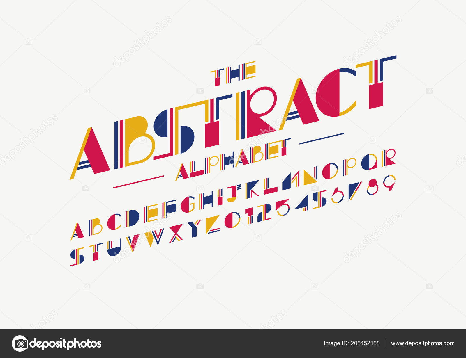 Stylized Font Alphabet Word Abstract Vector Illustration Stock Vector ...