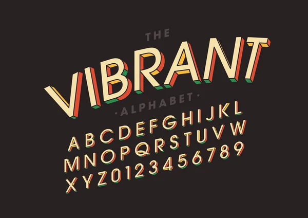 Vibrant Font Alphabet Template Colorful Vector Illustration Stylized ...