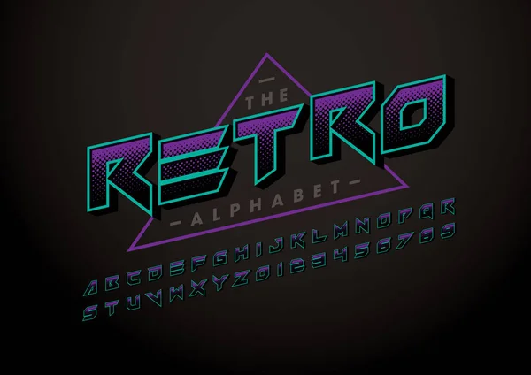 Stylized Font Alphabet Word Retro Vector Illustration Stock Vector by ...