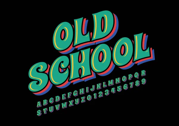 Stylized Font Alphabet Word Shaky Vector Illustration — Stock Vector ...